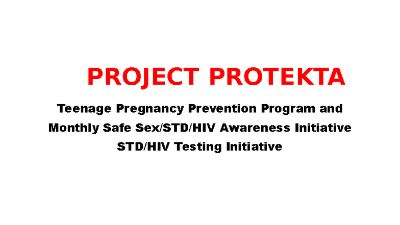 PROJECT PROTEKTA: Action Plan for Teenage Pregnancy Prevention Program ...