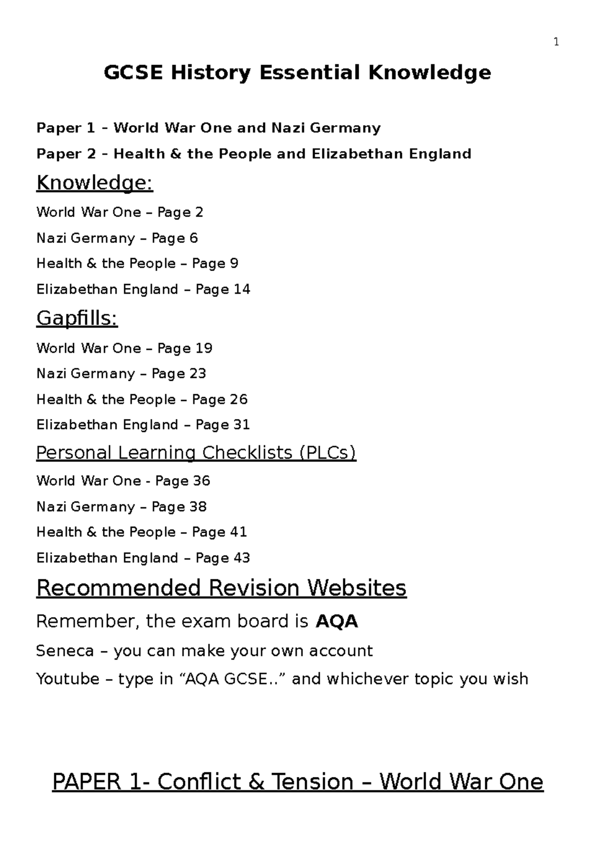 GCSE History Essential Narrative 2025 - GCSE History Essential ...