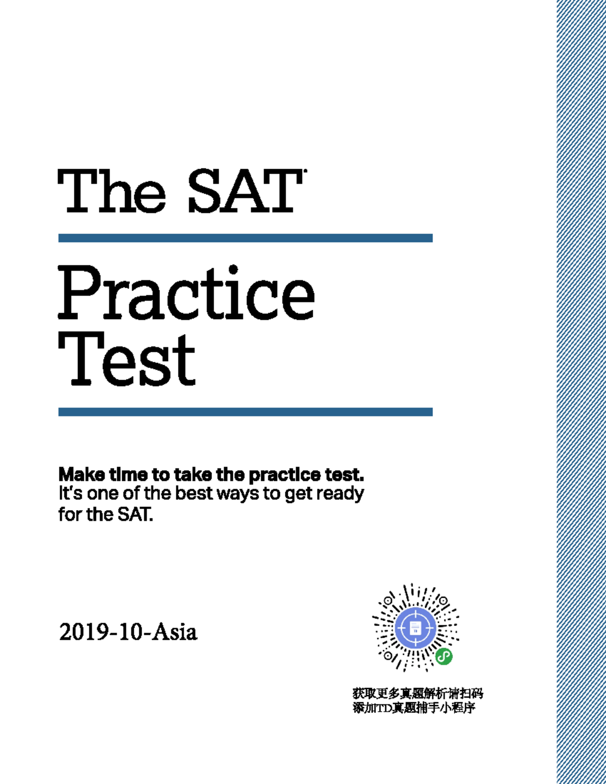2019-10-Asia - SAT paper test - Xác suất thống kê - Studocu