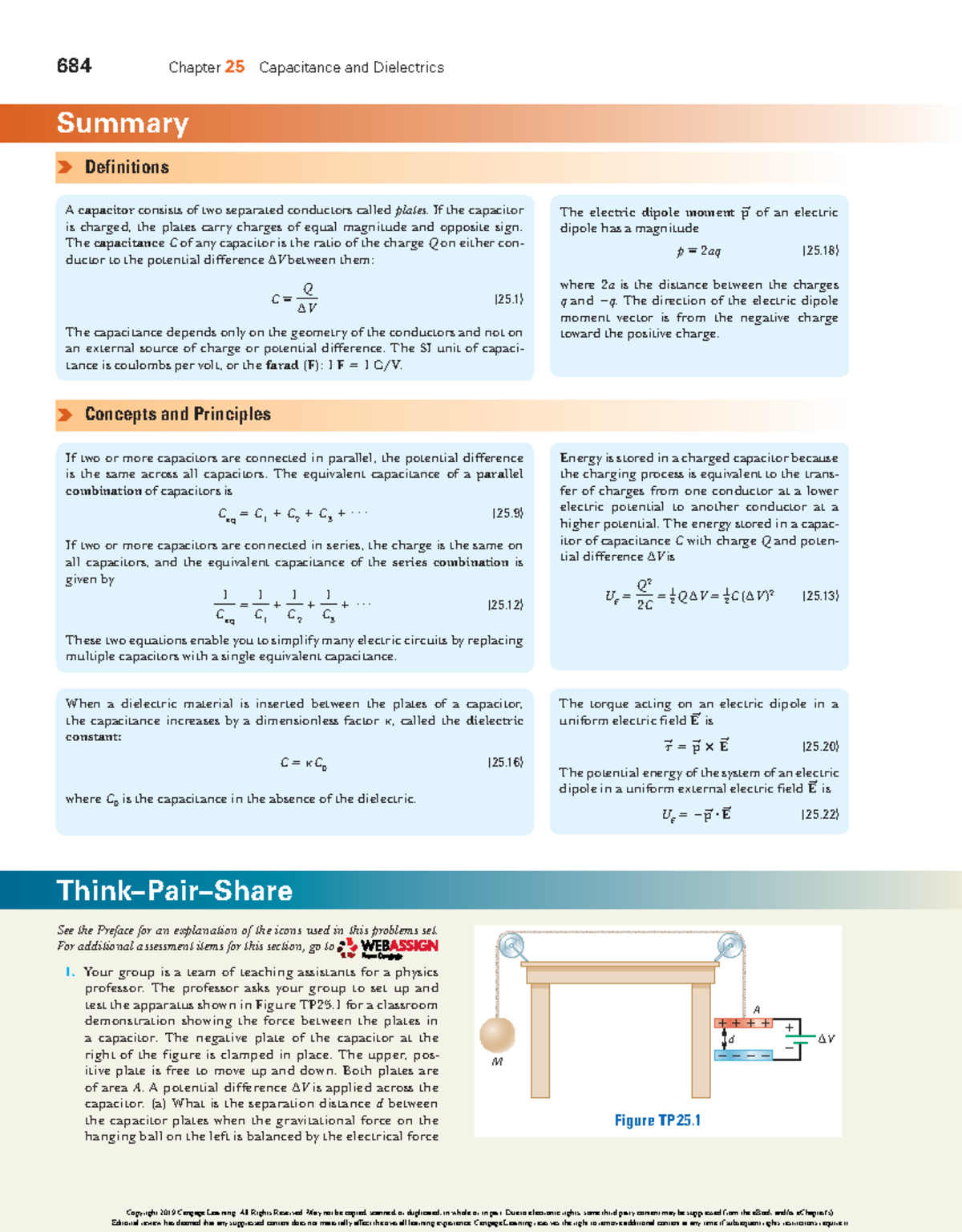684 Chapter 25 capacitance and dielectrics tutorial summary - Studocu