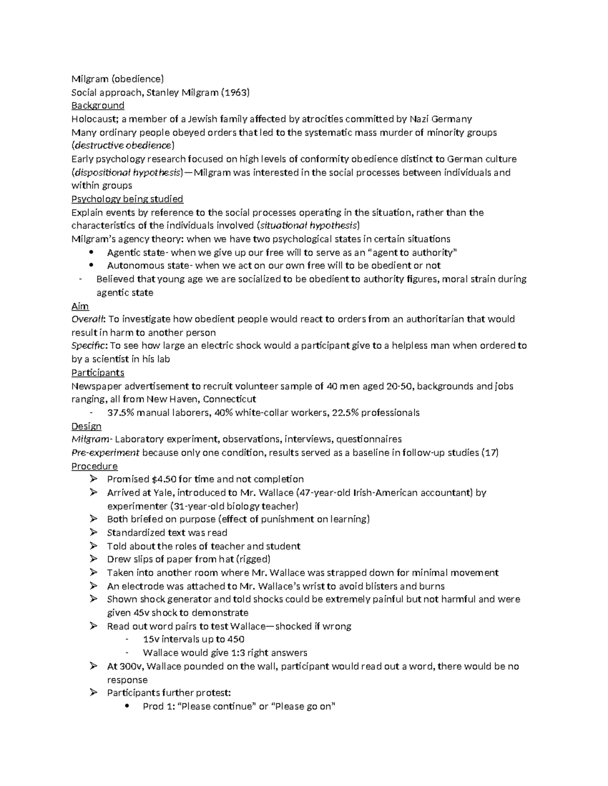 AICE SOCIO 2.5 - Milgram's Obedience Study Guide: Key Insights and ...