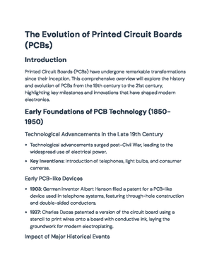 Evolution and Future of PCBs: A Comprehensive Overview - The Evolution ...