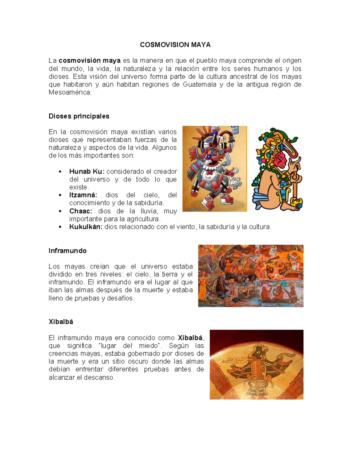 COSM 101: La Cosmovisión Maya y su Relación con la Vida - Studocu