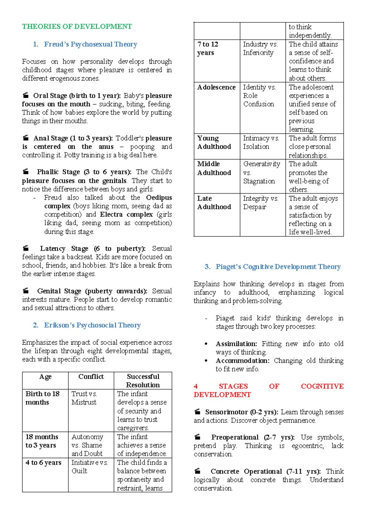 Theories of Development: Key Concepts and Stages Explained (PSY 101 ...