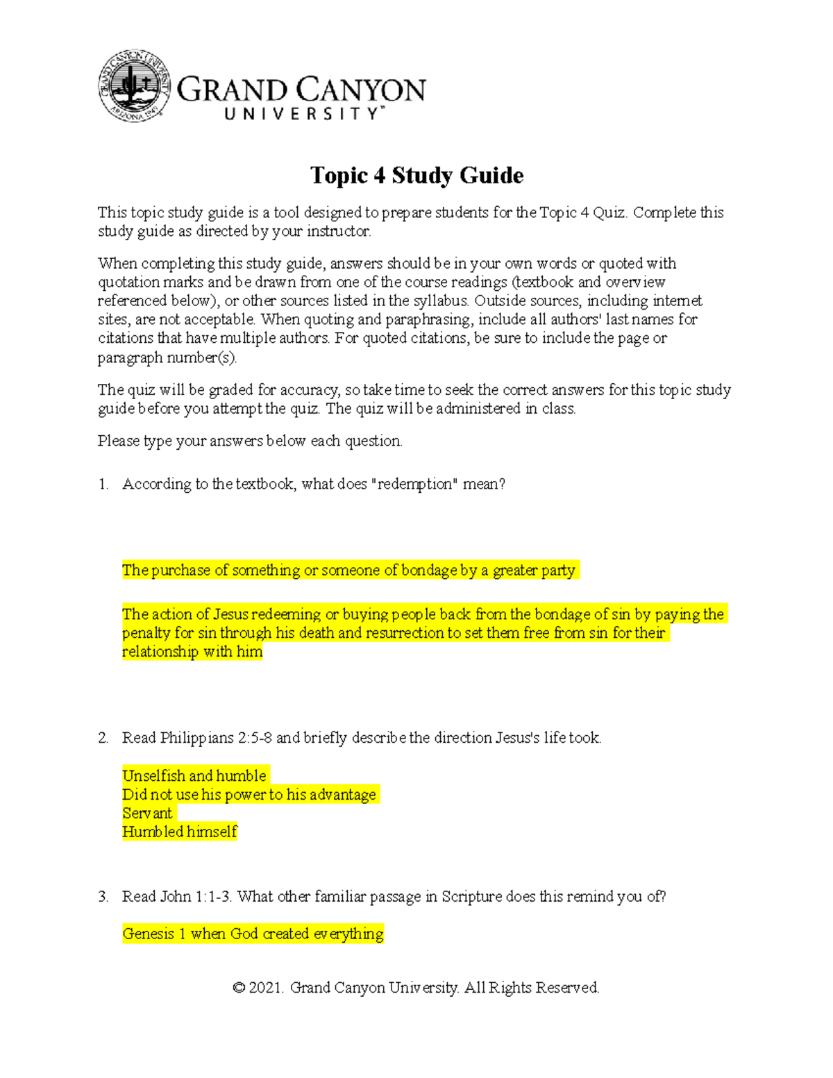 Christian Worldview - Topic 4 Quiz Study Guide Essentials - Studocu