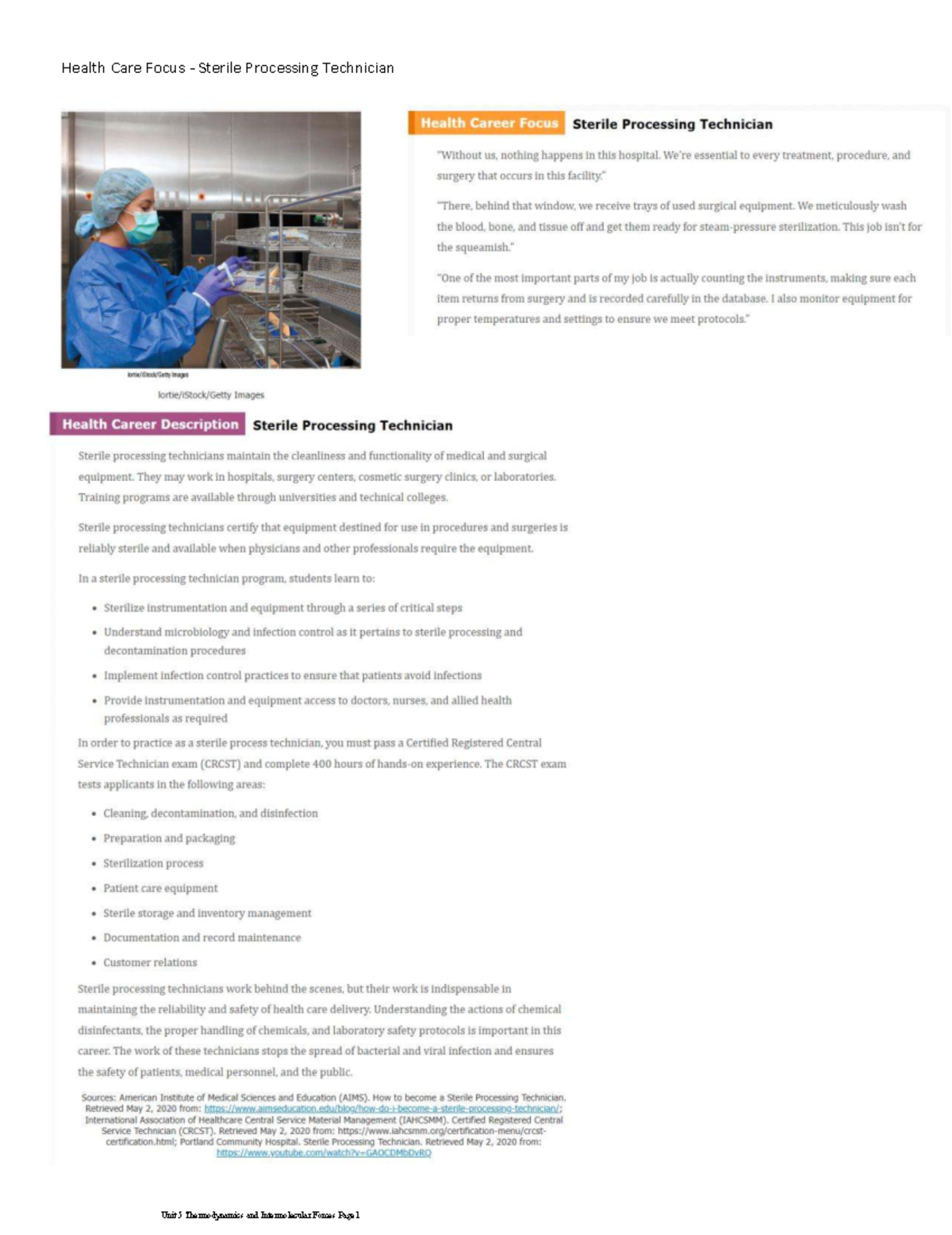 Unit 5: Thermodynamics & Intermolecular Forces Study Guide - Studocu