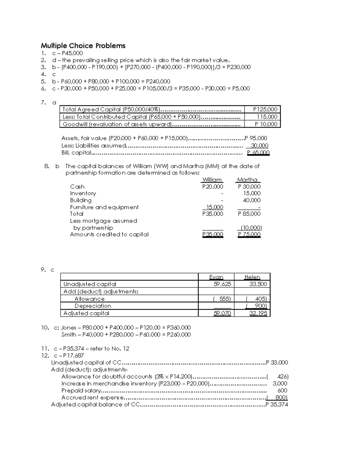 Multiple Choice Problems for Business Combi (Course Code: Ilide) - Studocu