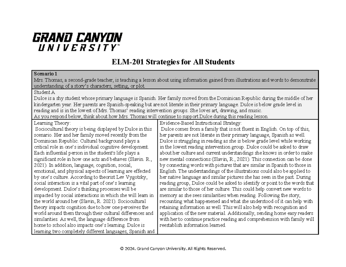 ELM-201-RS-T5: Strategies for Supporting Diverse Learners in Classrooms ...