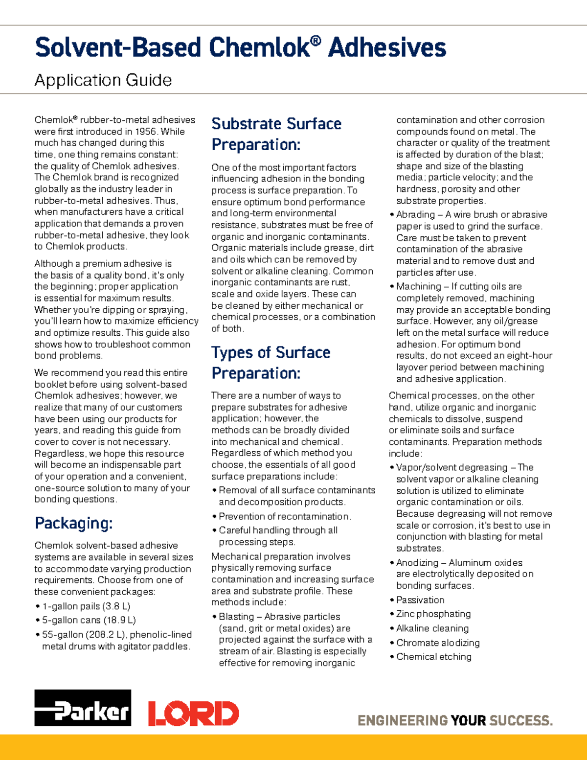 Chemlok Adhesives Application Guide (AG1000): Maximizing Bonding ...