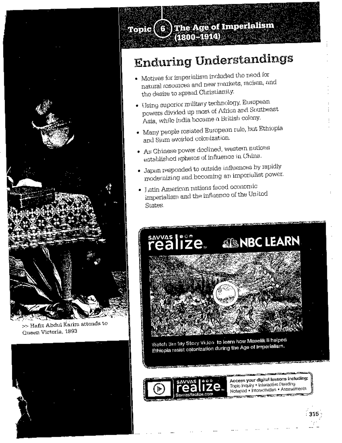 SAVVAS I: Understanding the Age of Imperialism and Its Global Impact ...