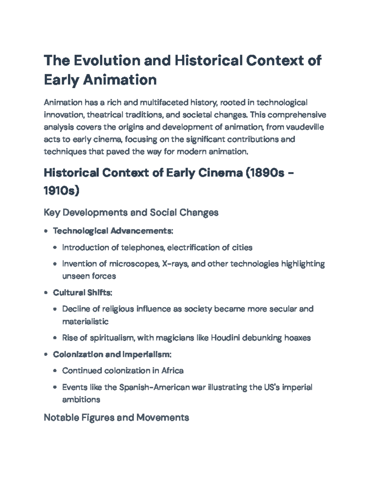 The Evolution of Early Animation: Historical Context & Key Innovations ...