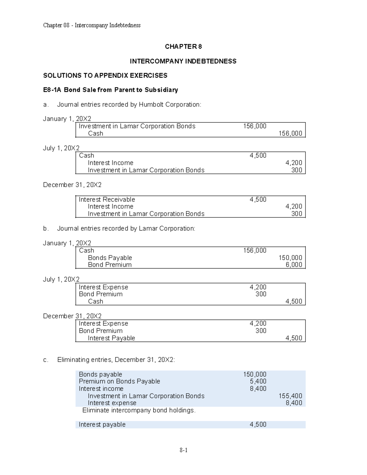 SMChap 008 Solutions to Appendix Exercises on Bond Amortization - Studocu