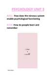 Psychology UNIT 3/4 Notes - michelle nguyen Units 3/4 VCE PSYCHOLOGY ...