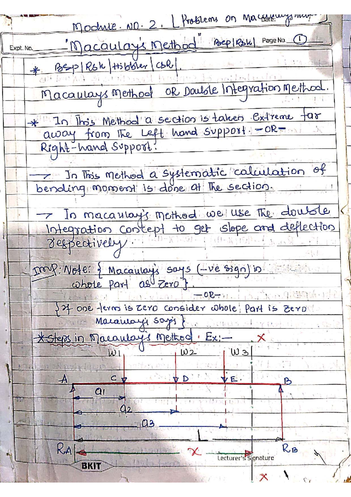 Module 2: Macaulay's Method for Beam Deflection Calculations - Studocu
