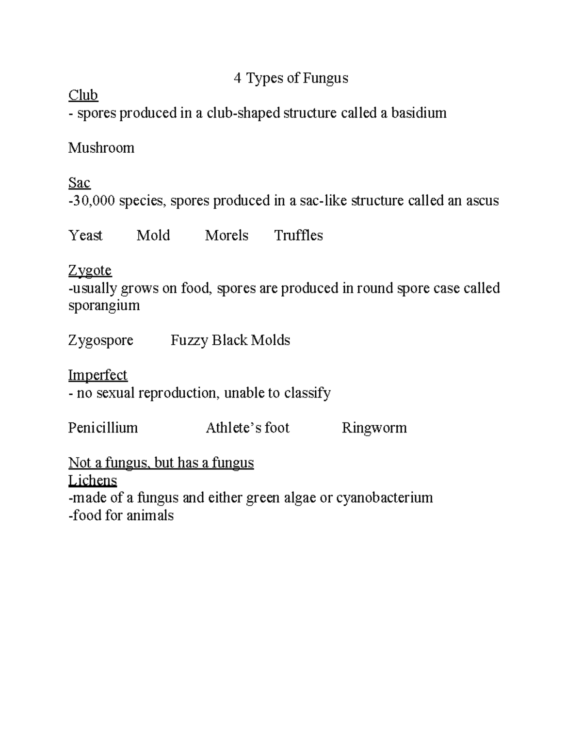 4 types of fungus - aaaaaaaaaaaaaaaaaaaaaa - 4 Types of Fungus Club ...