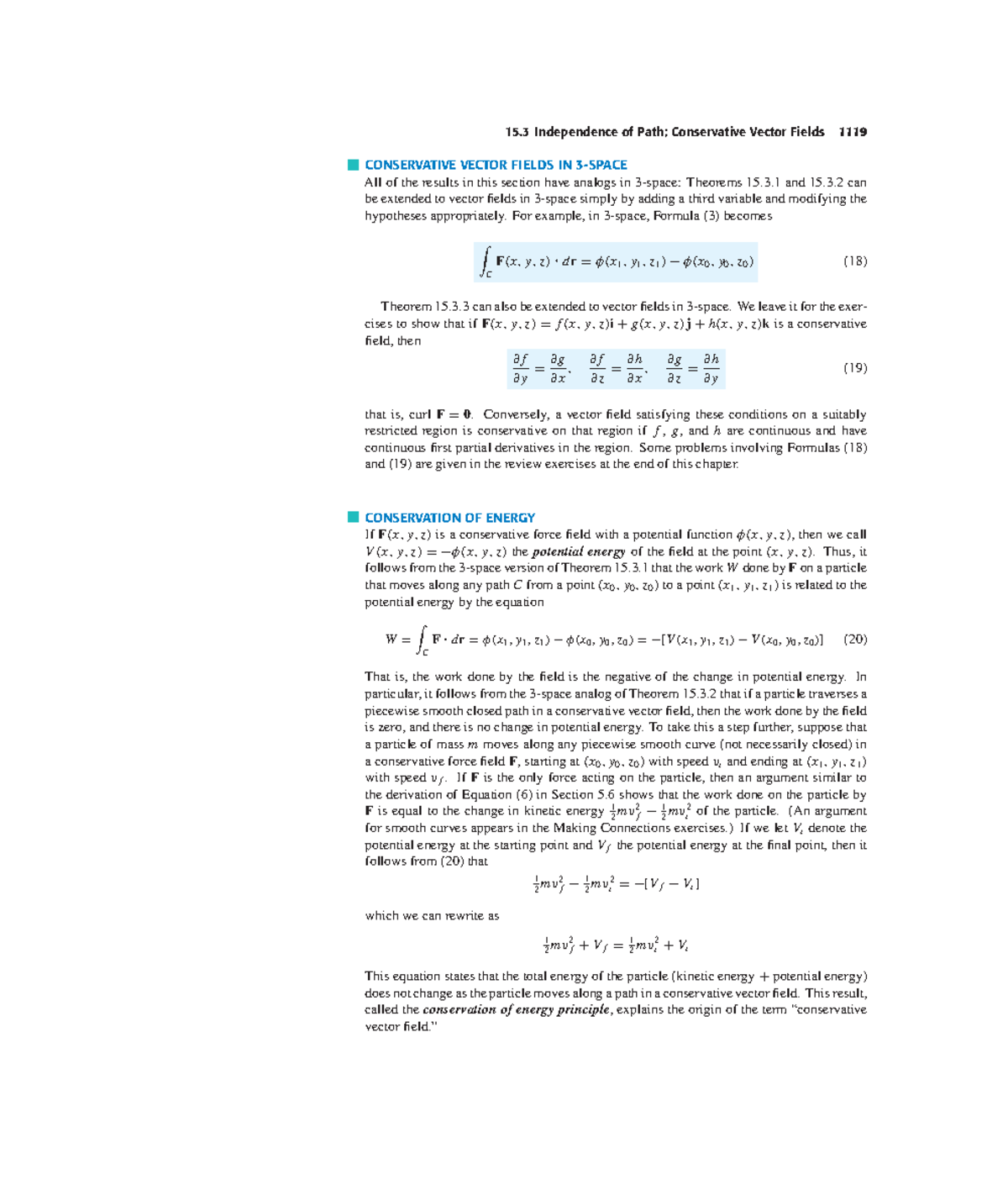 Calculus (C15) Lecture Notes: Independence of Conservative Vector ...