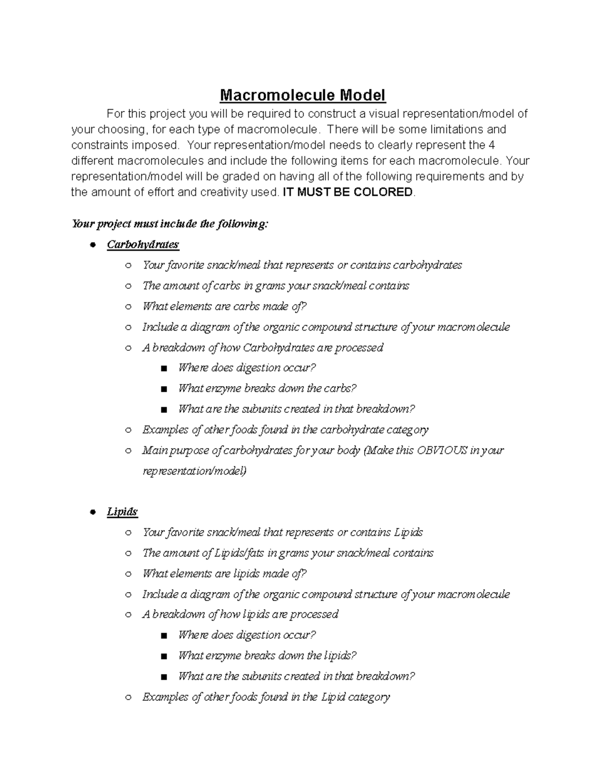 Macromolecule Model - UDL project - Macromolecule Model For this ...