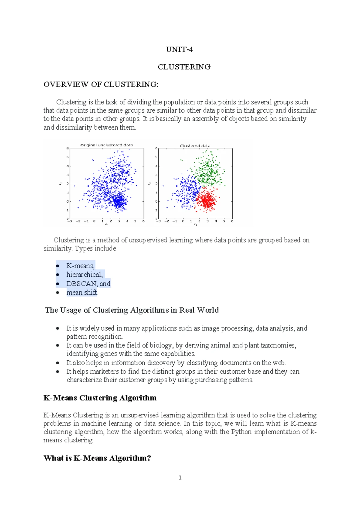 Digital Image Processing - Unit I Comprehensive Notes (DIP101) - Studocu