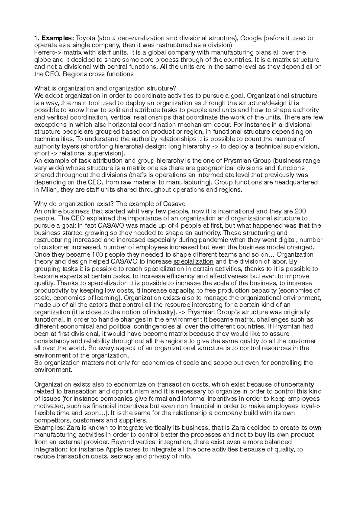 OTD - Organizational Structure and Design Overview - Studocu