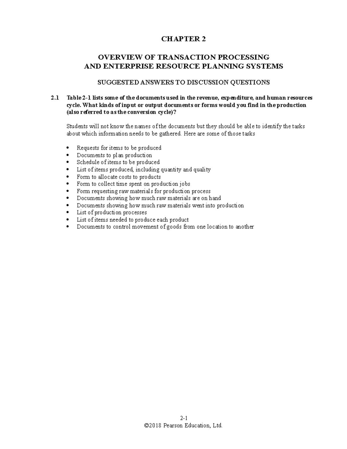 Book Chapter 2 - Test - CHAPTER 2 OVERVIEW OF TRANSACTION PROCESSING ...