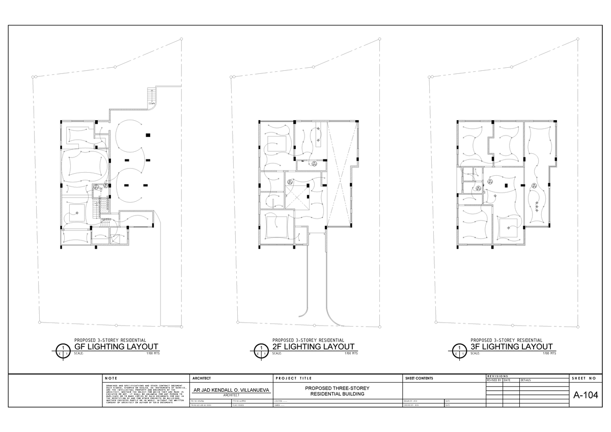 Lighting-Layout - CIVIL ENGINEERING - N O T E P R O J E C T T I T L E ...