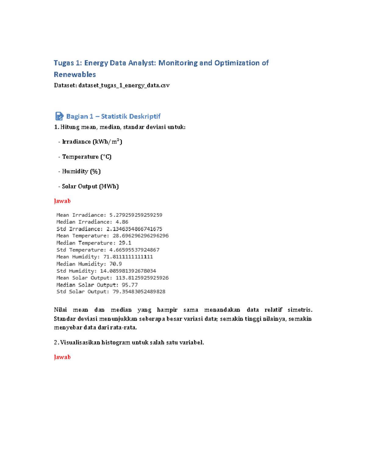 Tugas 1: Analisis Data Energi - Statistik Deskriptif dan Visualisasi ...
