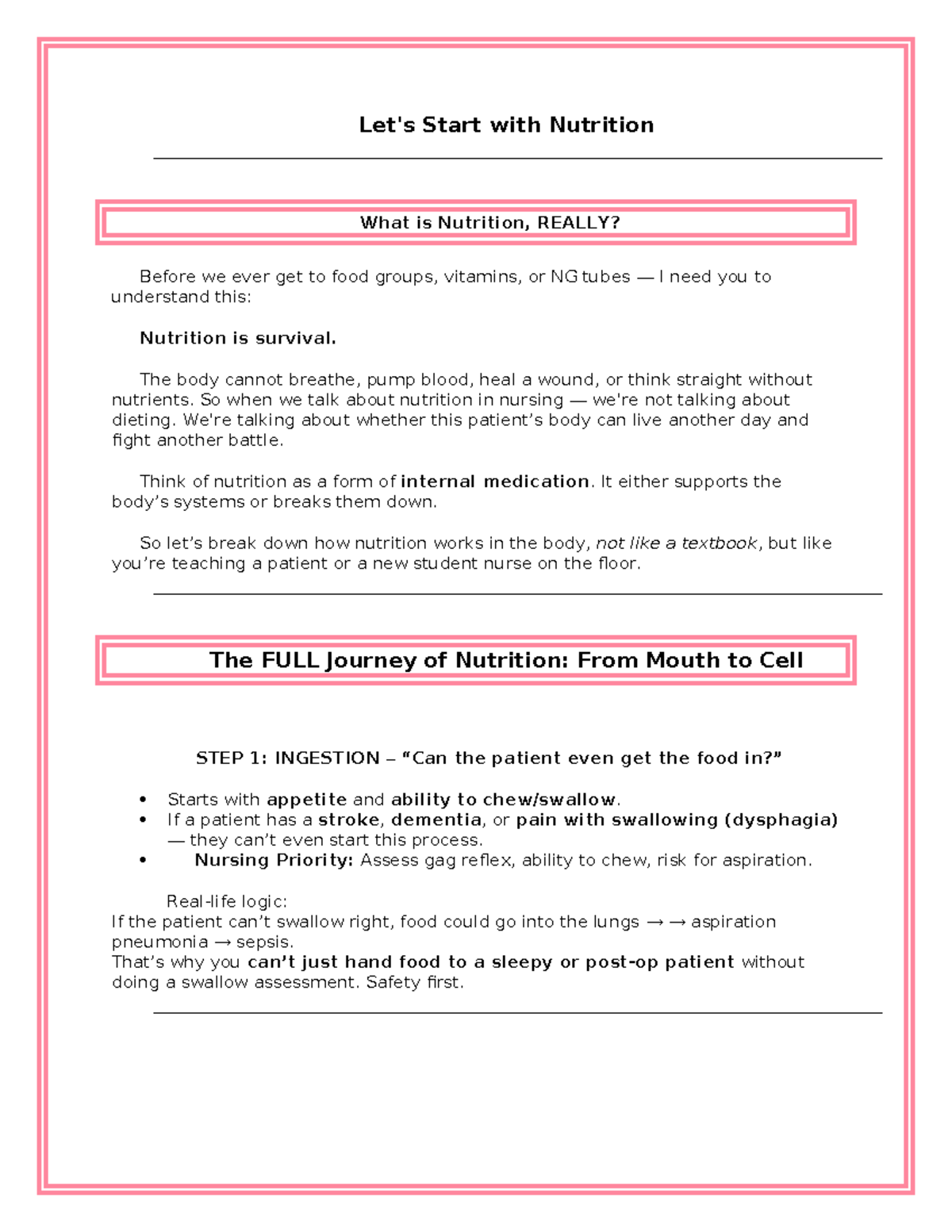 NUR 101: Understanding Nutrition and NG Tube Management for Nurses ...