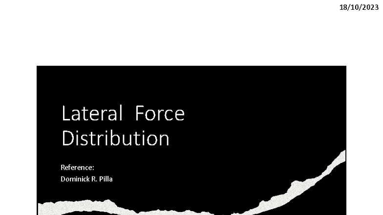 7- Lateral Force Distribution Analysis and Wall Rigidities - Studocu