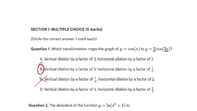MATH 101: Multiple Choice Questions & Problem Solving Guide - Studocu