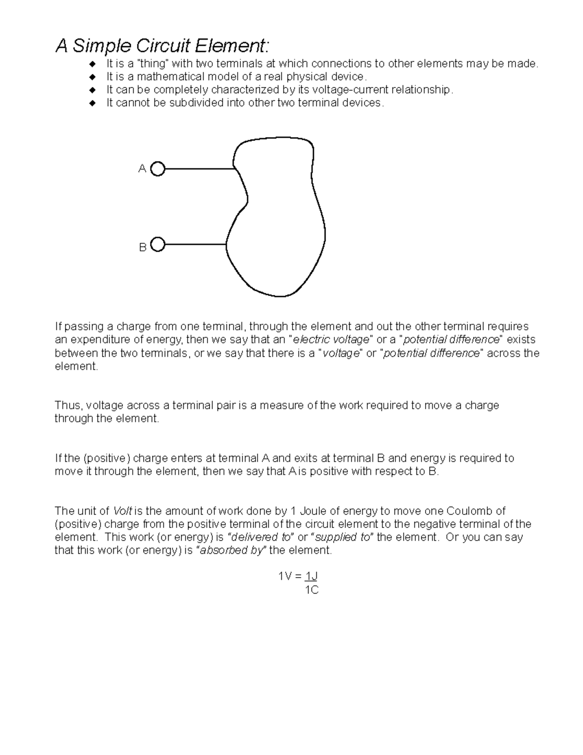 EE 101: Chap 1 - Understanding Simple Circuit Elements and Power - Studocu