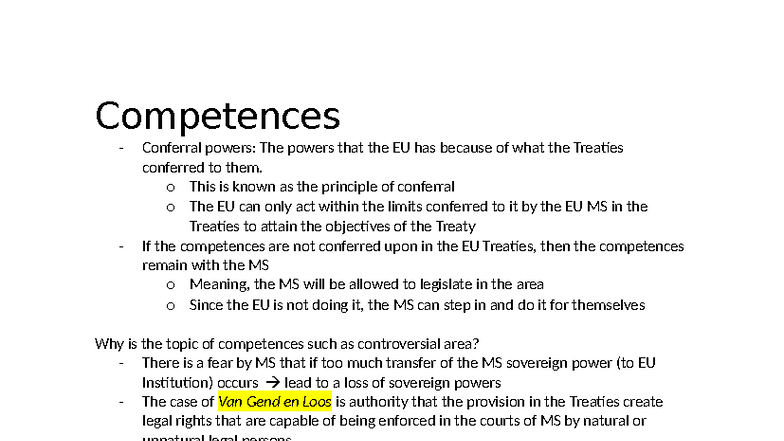 04 Competences: Understanding EU Powers and the Principle of Conferral ...
