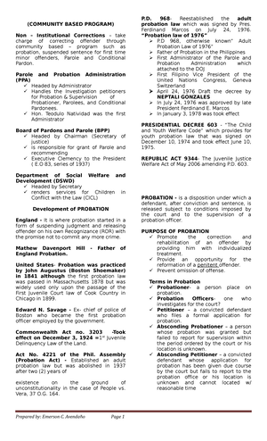 NON- Institutional Correction - Corrections as the fourth pillar of ...