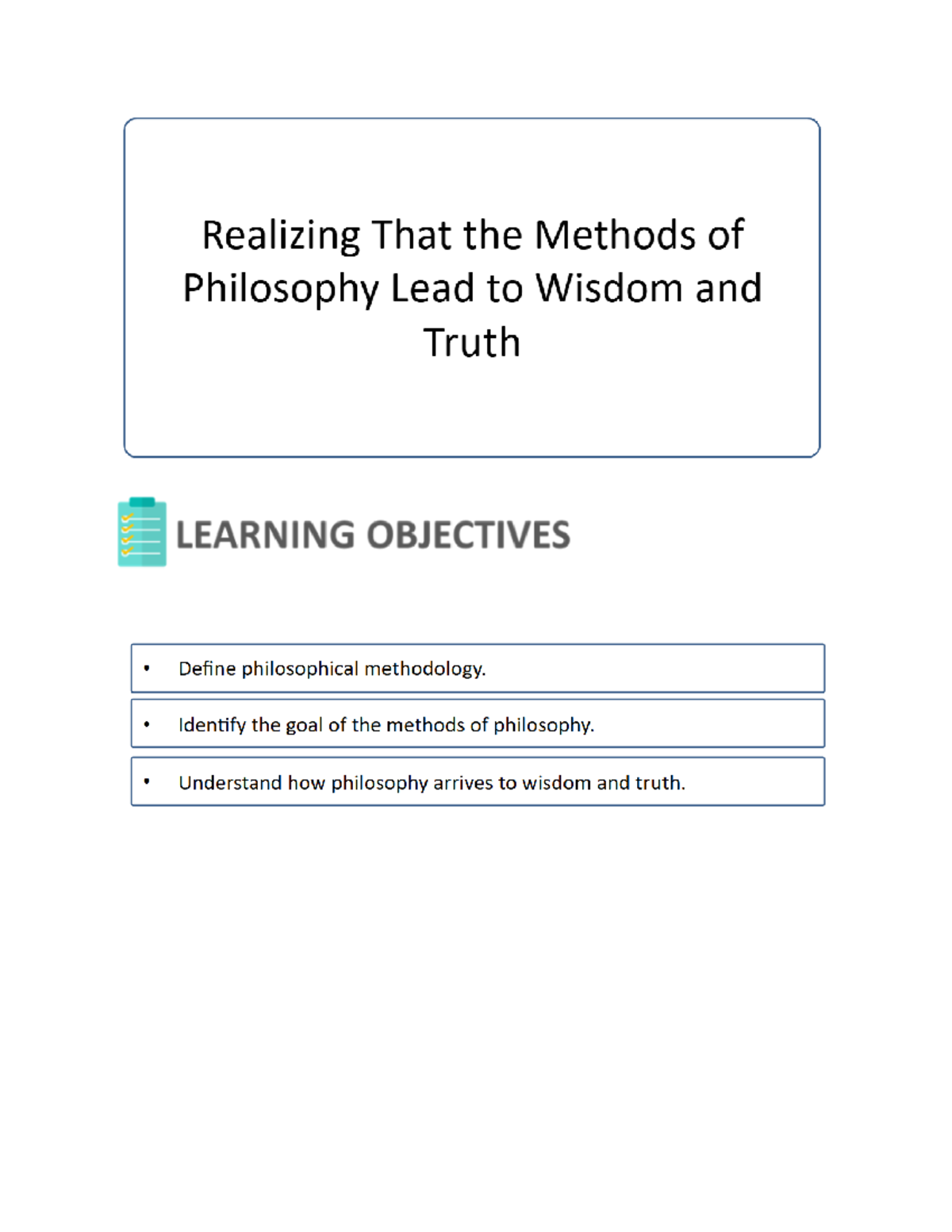 Realizing that the methods of philo - Realizing That the Methods of ...