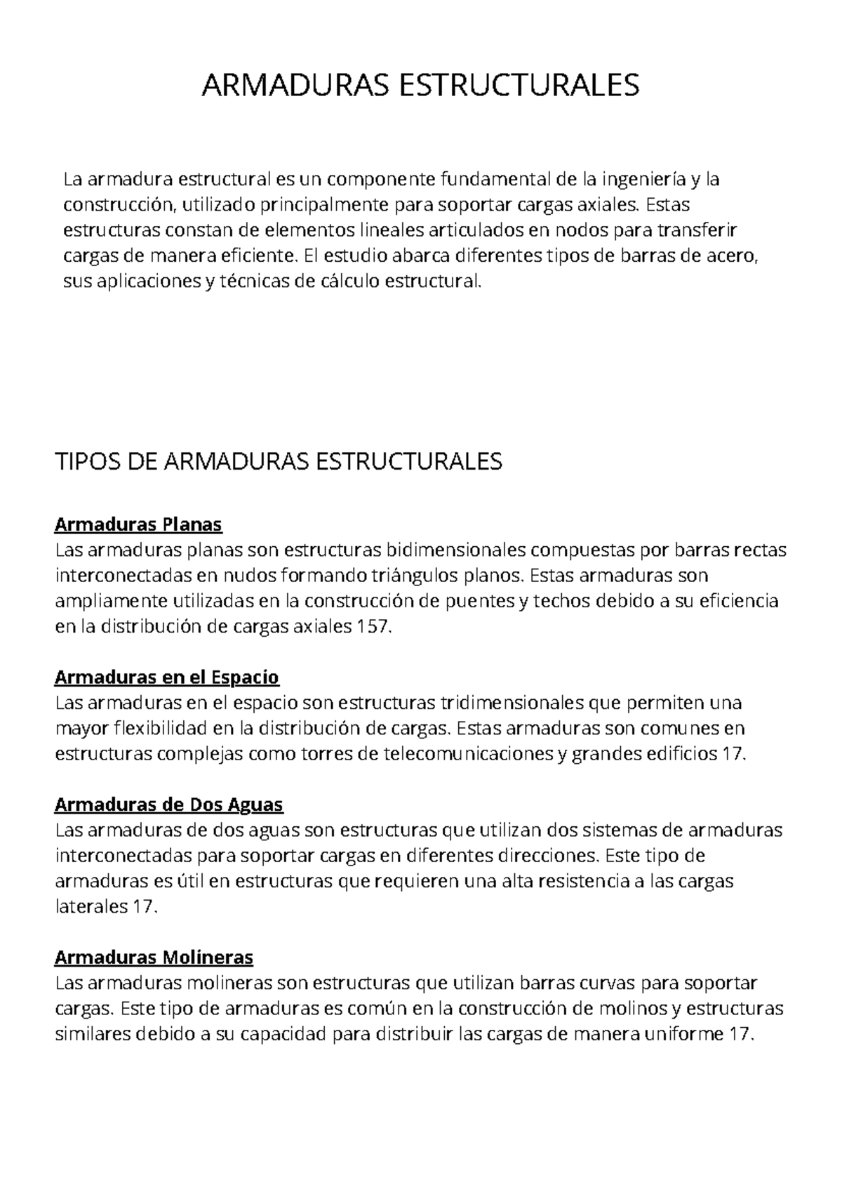 Estudio sobre Armaduras Estructurales y su Aplicación en Ingeniería ...