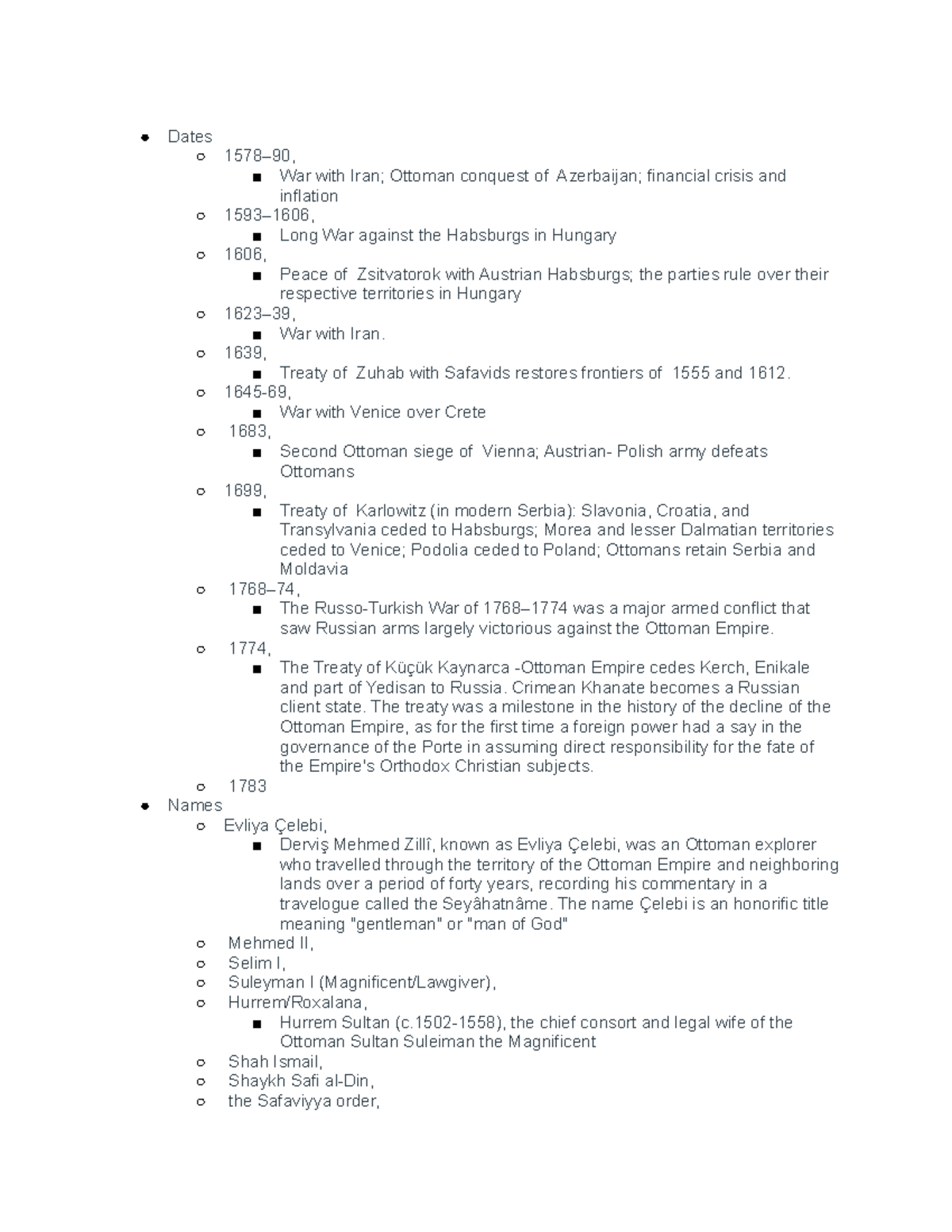 Middle East Quiz 5: Key Terms and Historical Events Overview - Studocu