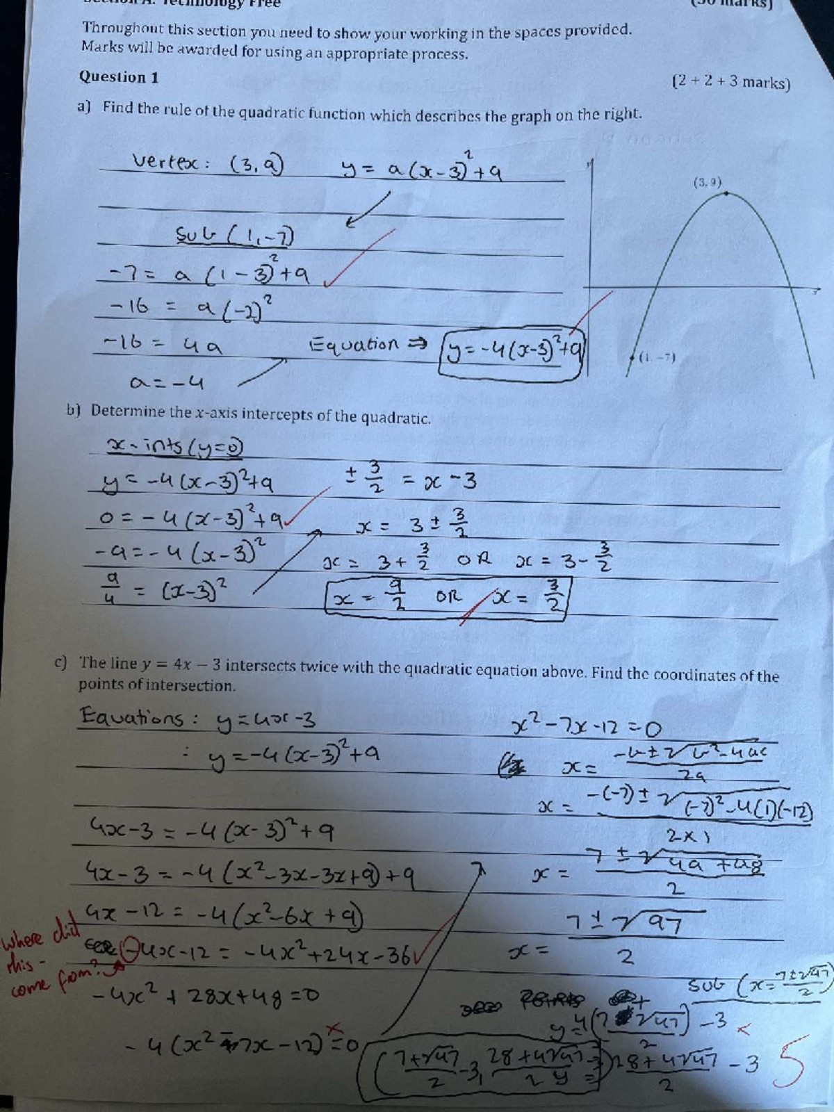 Application Task - Unit 1: Quadratic Functions & Graph Analysis - Studocu
