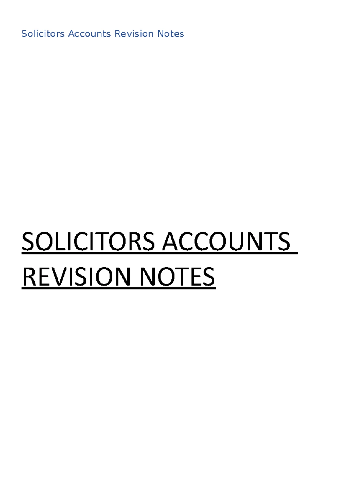 Solicitors Accounts Notes: Understanding Ledger Entries and VAT - Studocu