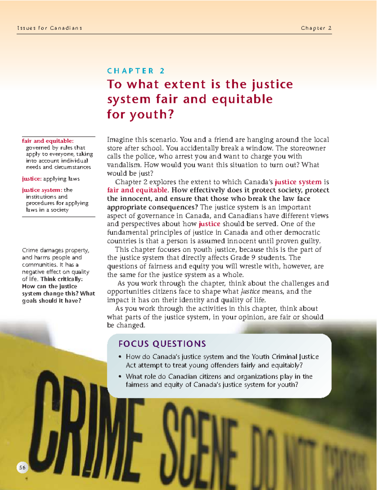 Issues for Canadians: Chapter 2 - Fairness in Youth Justice System (SOC ...