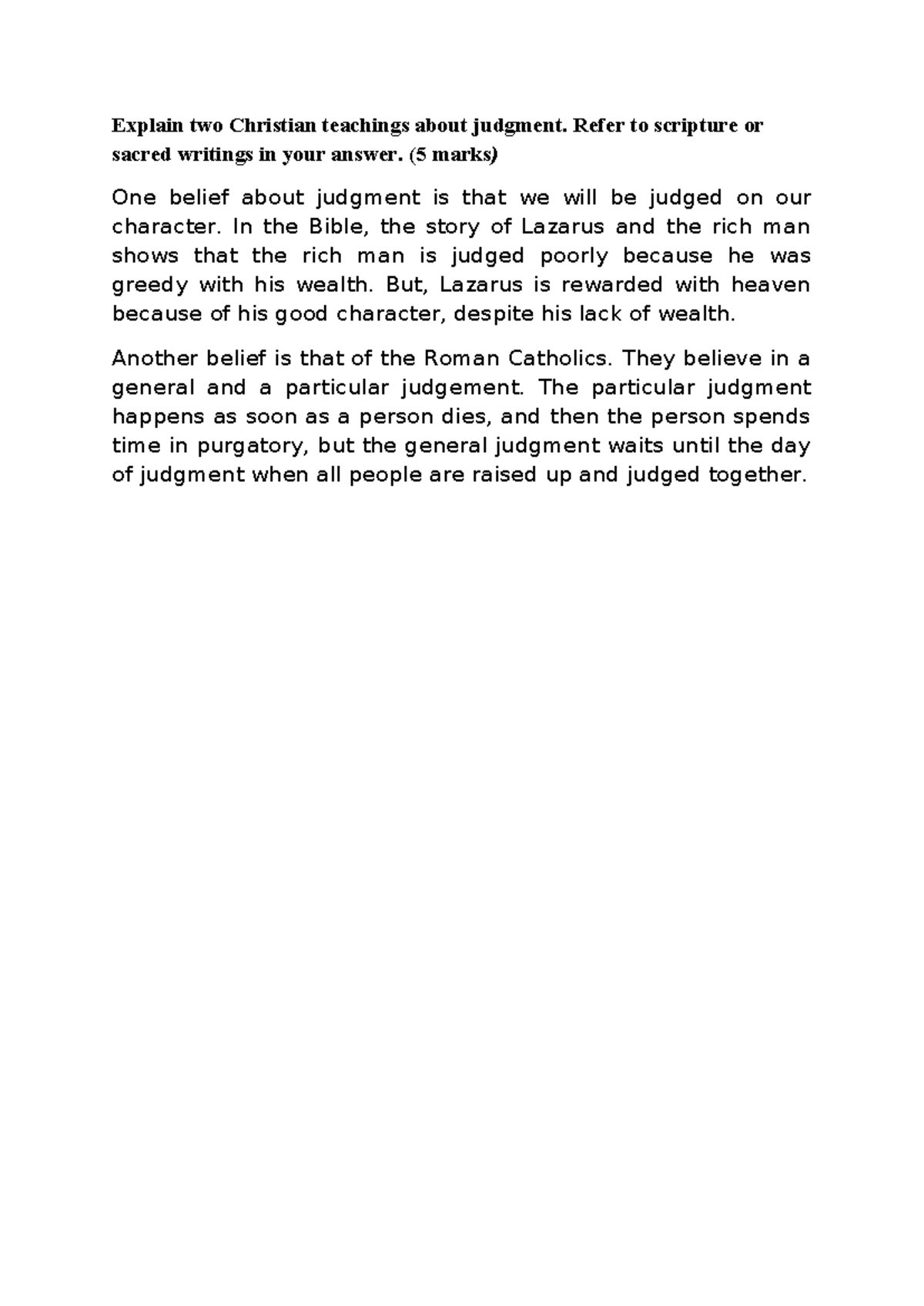 5-5 Christian Teachings on Judgment: Character and Afterlife Beliefs ...