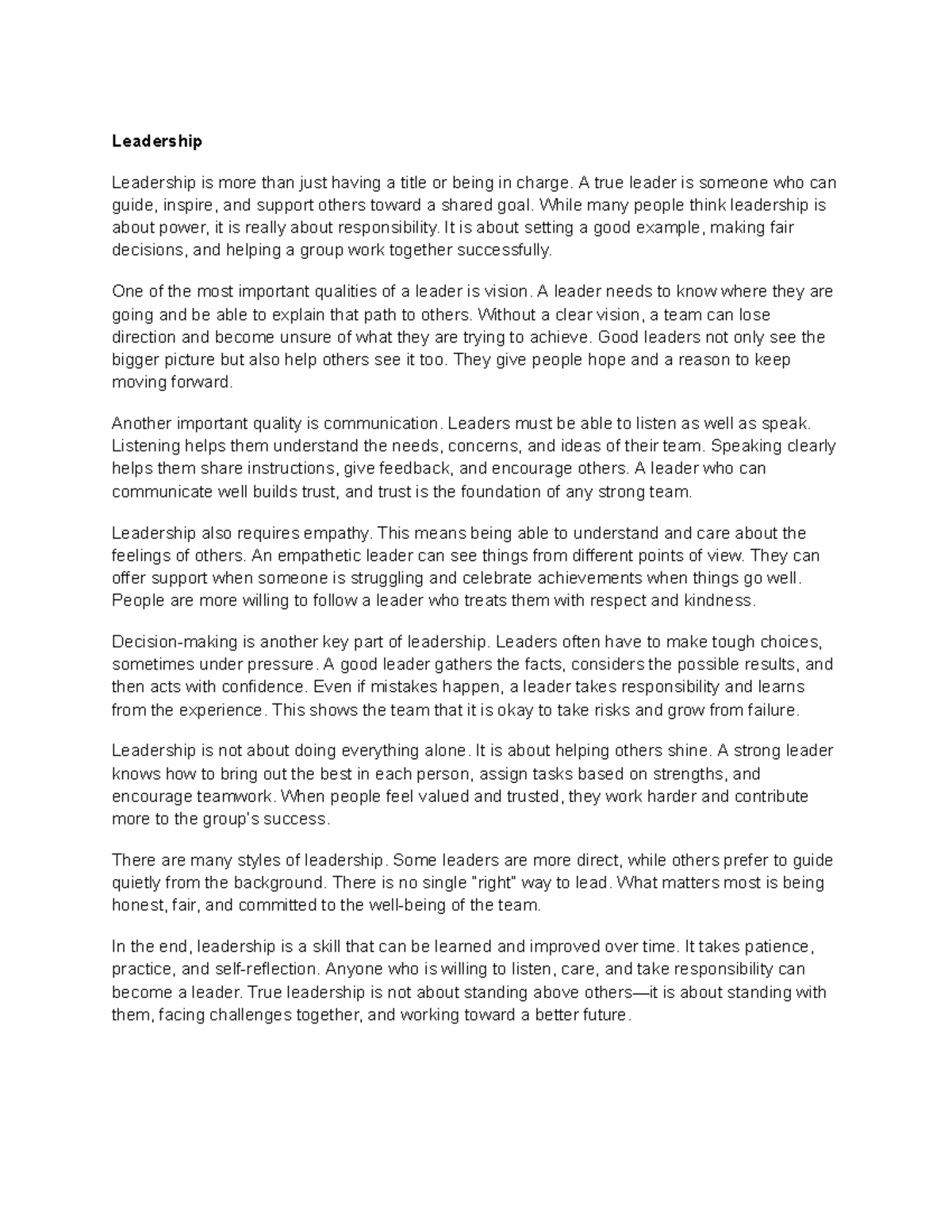 Softskill Ass2: The Role of Communication in Leadership - Studocu