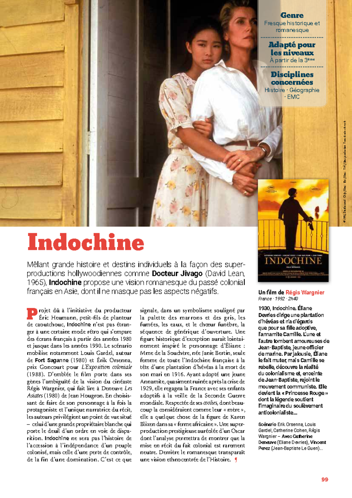 Indochine : Analyse du Film et de son Contexte Historique (1992) - Studocu