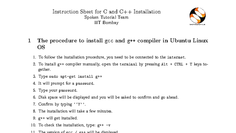 C and C++ Installation Guide for Ubuntu Linux - Studocu