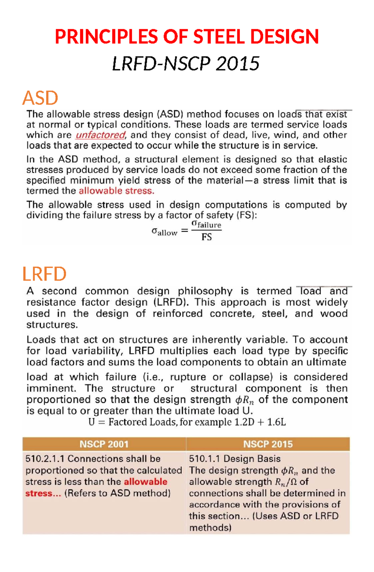 PRINCIPLES OF STEEL DESIGN: LRFD Practice Problems & Solutions - Studocu