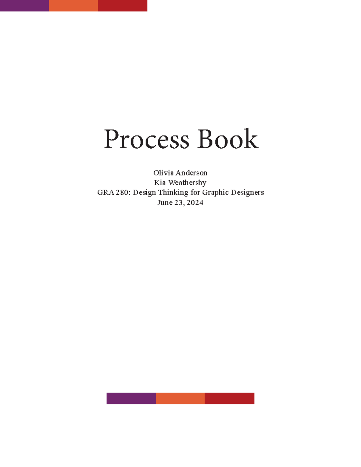 GRA 280: Final Project Process Book on Design Thinking - Studocu