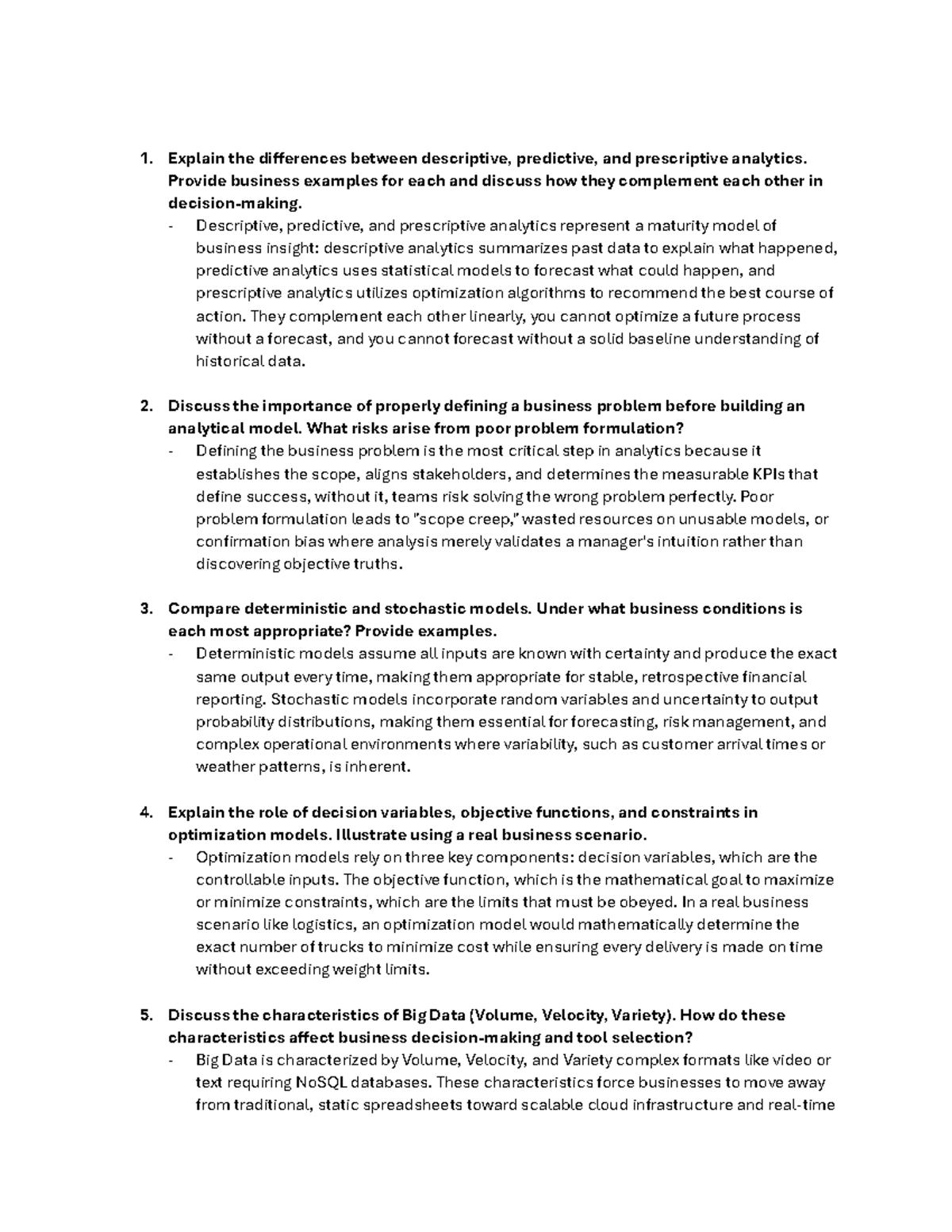 Auditing Subject: Business Analytics Insights and Applications - Studocu