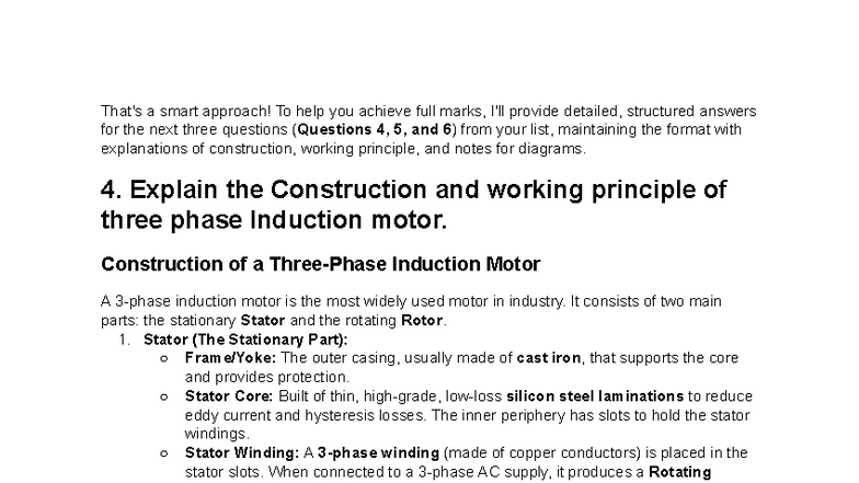 Induction Motor & PMSM: Construction & Working Principles Explained ...