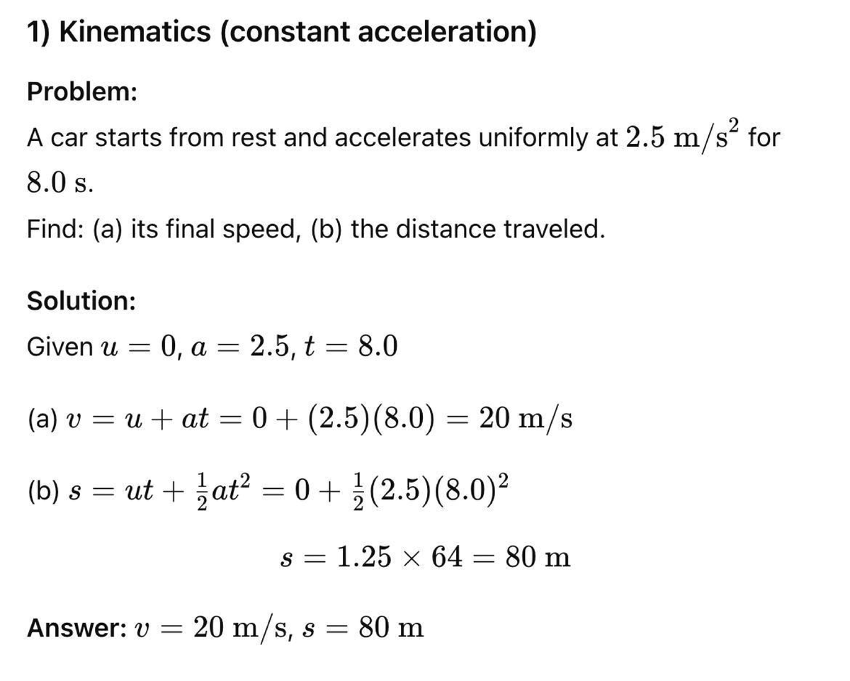 Kinematics (Constant Acceleration) Problem Solving - 26 02 13 16 27 05 ...