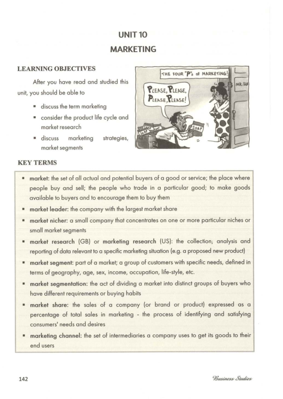 ESP1 Unit 10 - Marketing Concepts and Strategies Overview - Studocu