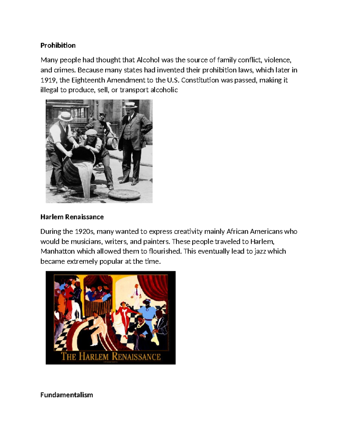 4.03 Cultural Changes in the 1920s: Prohibition & Women’s Roles - Studocu