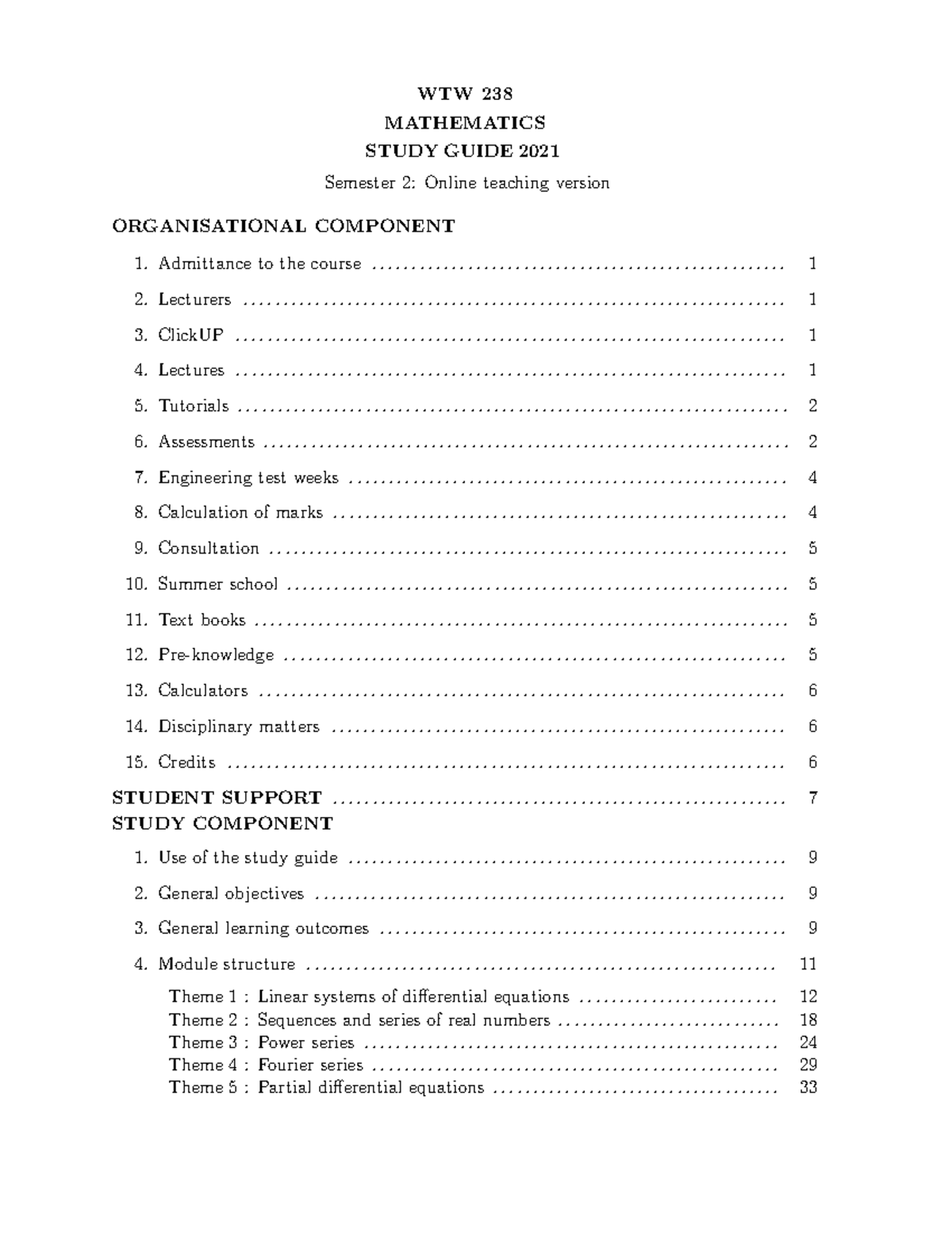 2021 WTW 238 Study guide calculus wtw - MATHEMATICS Semester 2: Online ...